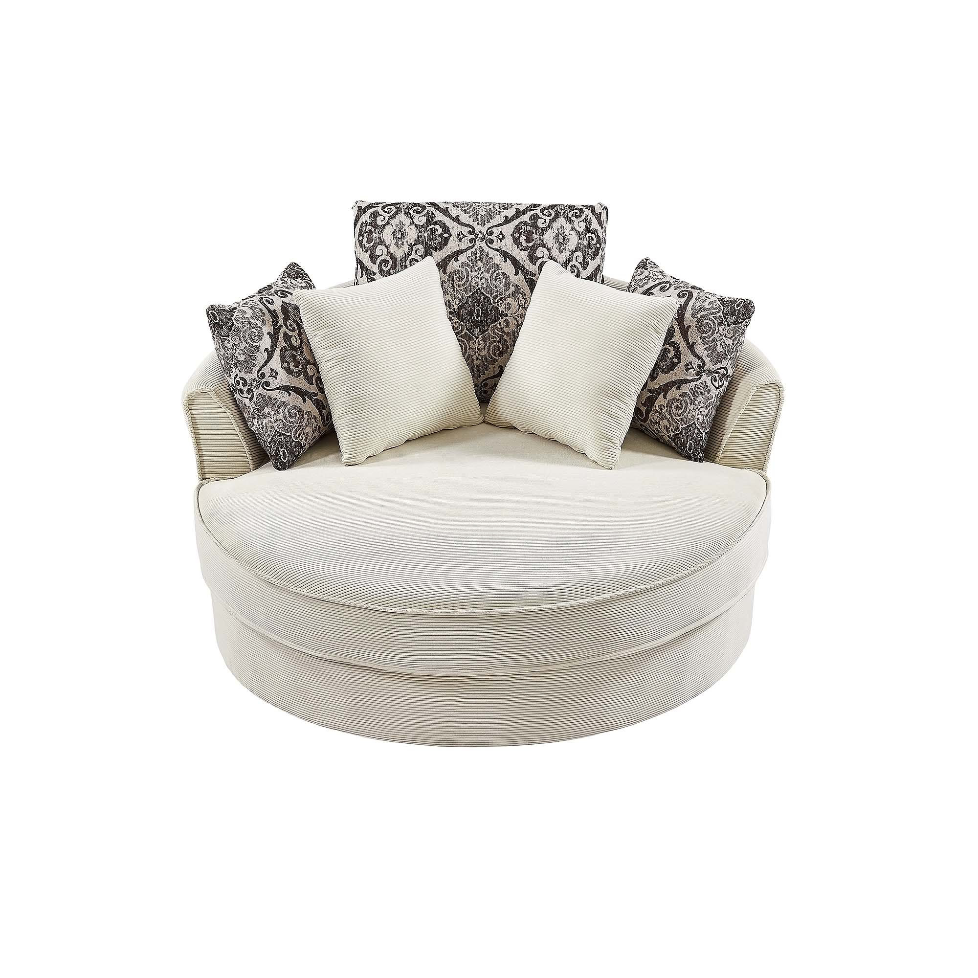 Red Barrel Studio® Comfortable Swivel Chair with Movable Pillows for ...