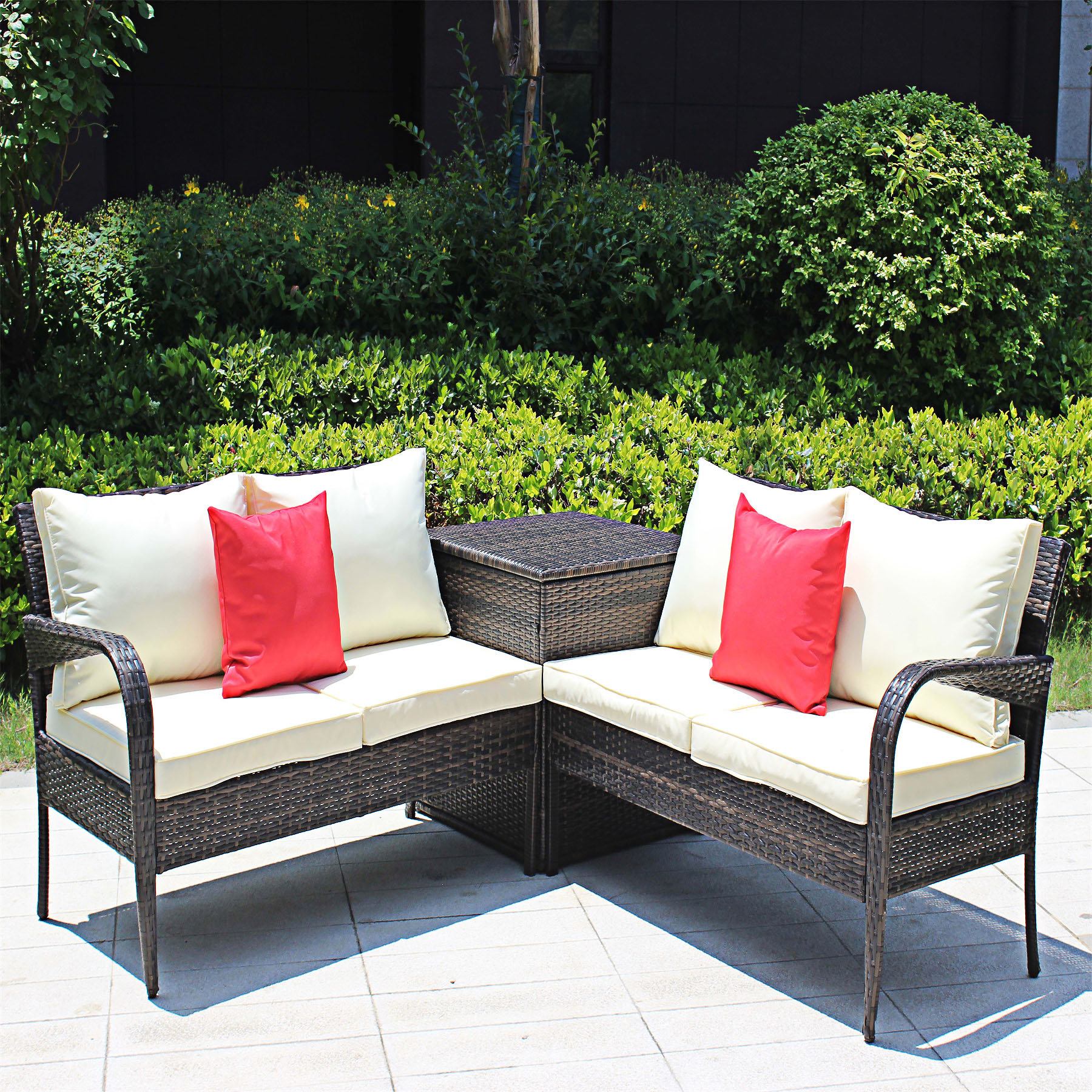 Ebern Designs 3 Piece Outdoor Conversation Set - Wayfair Canada