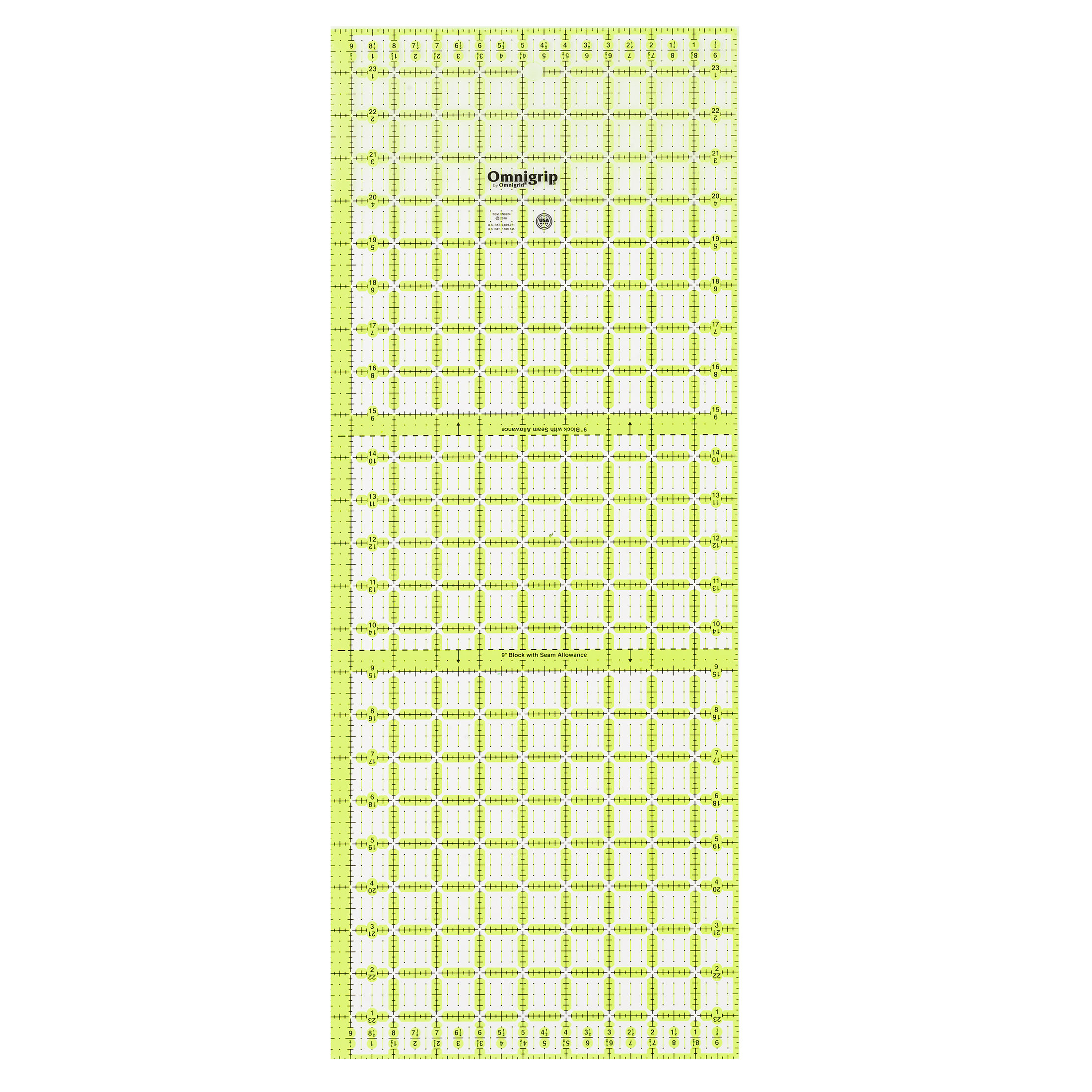 Omnigrid Omnigrip Neon Rectangle Ruler, 9-1/2" x 24" & Reviews | Wayfair