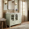 Winston Porter 36" Mint Green Bathroom Vanity With Sink, Waffle Texture ...