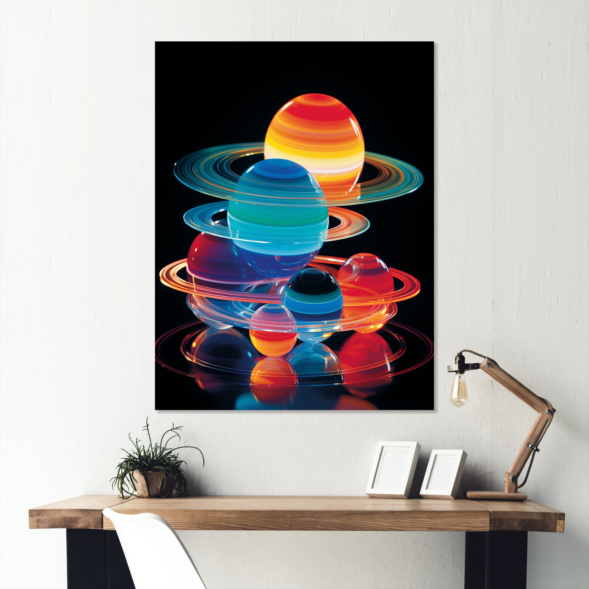 Mercer41 Planet Saturn Cosmic Contemplations - Space Planet Metal Wall ...