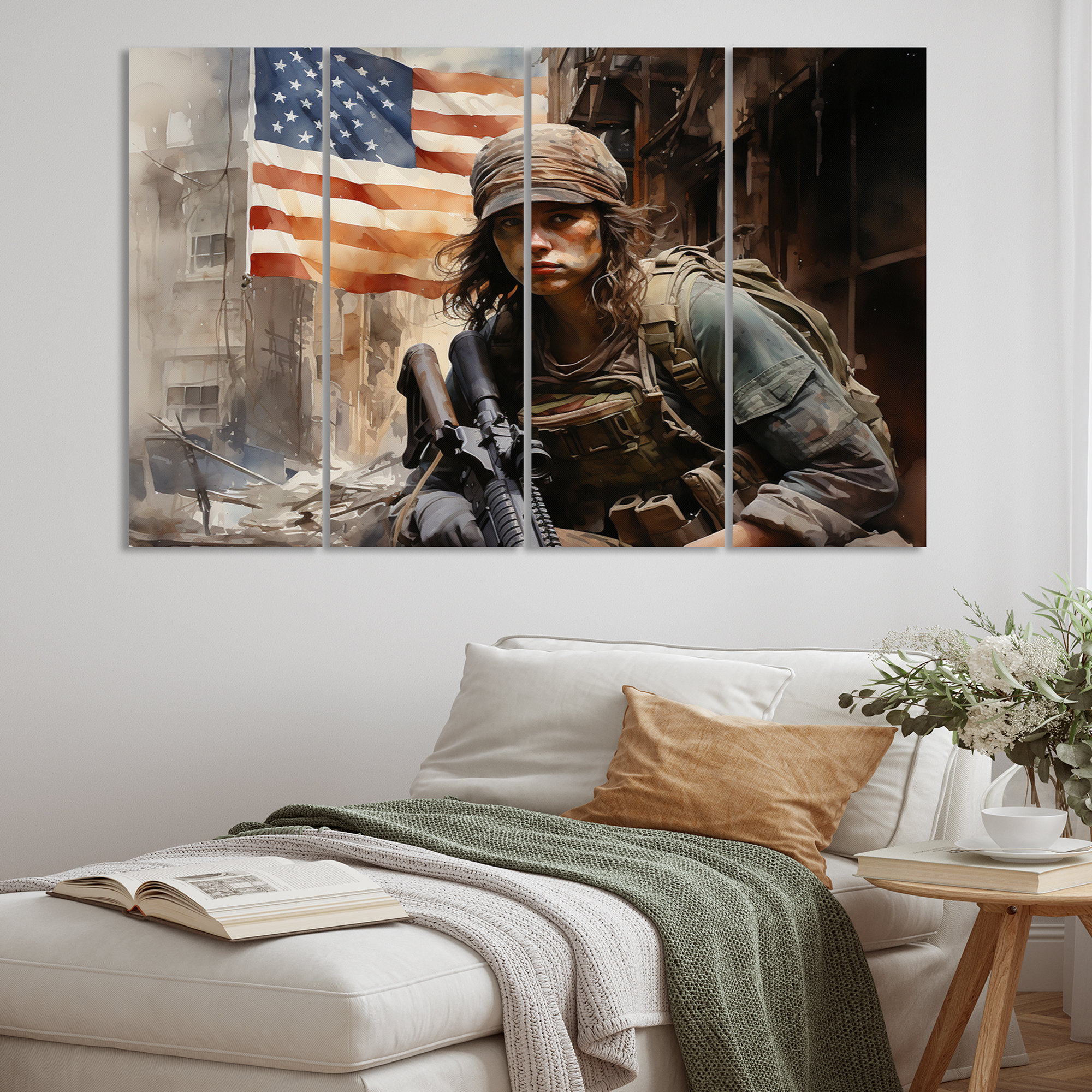 17 Stories Us Military In Mission V - Army Wall Art Print - 4 Panels ...
