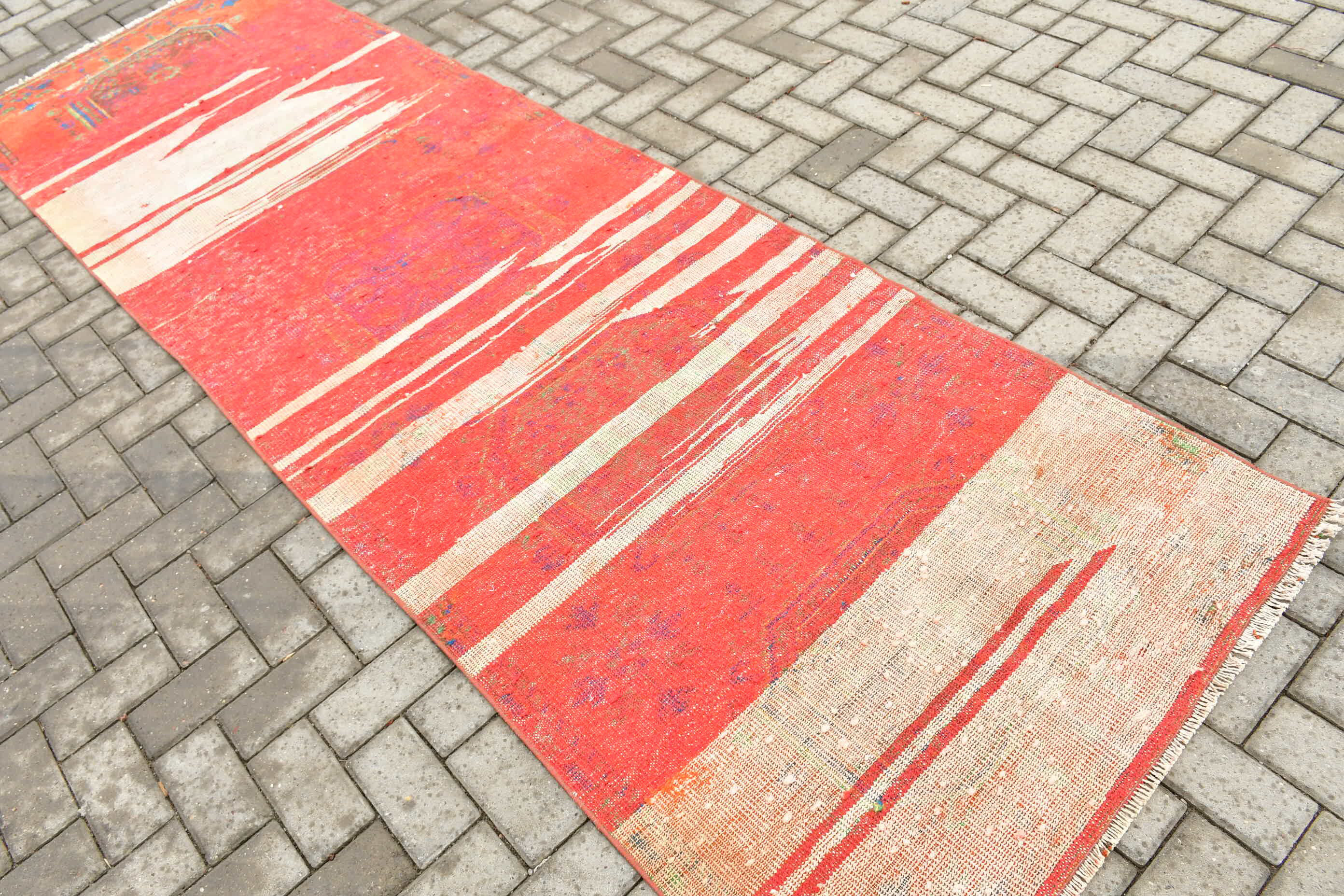 Foundry Select Handmade Turkish Runner With Geometric Pattern In Red ...