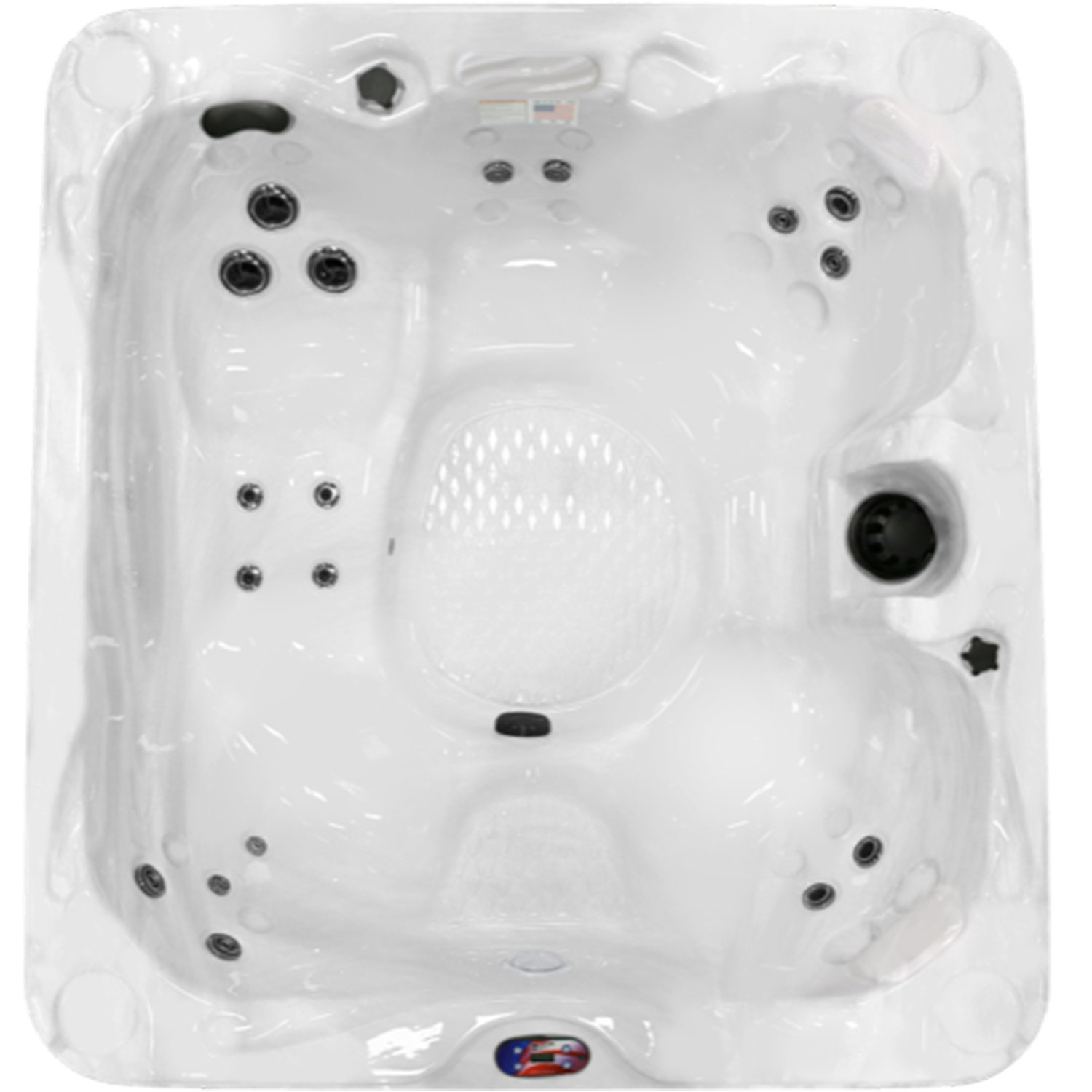 American Spas 110 Volt Square Hot Tub / Cold Plunge Combination Hot Tub ...