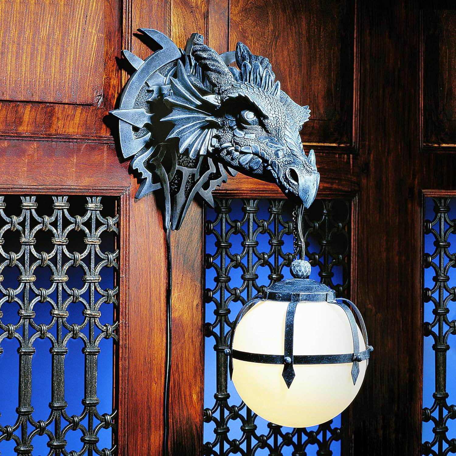 Trinx Marshgate Castle Dragon Electric Wall Sconce Light Fixture ...