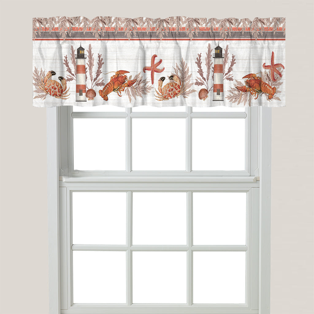 Longshore Tides Lenroy Tailored 60'' Window Valance in Orange | Wayfair