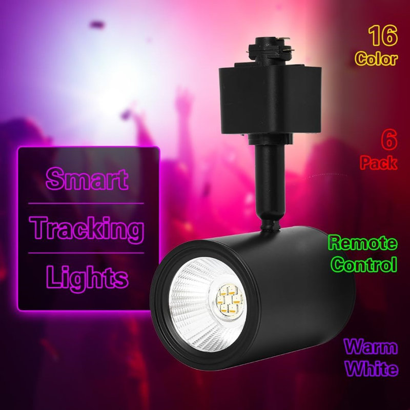 BONLOD RGB Track Lights With Halo Effect Remote Control Multicolor ...