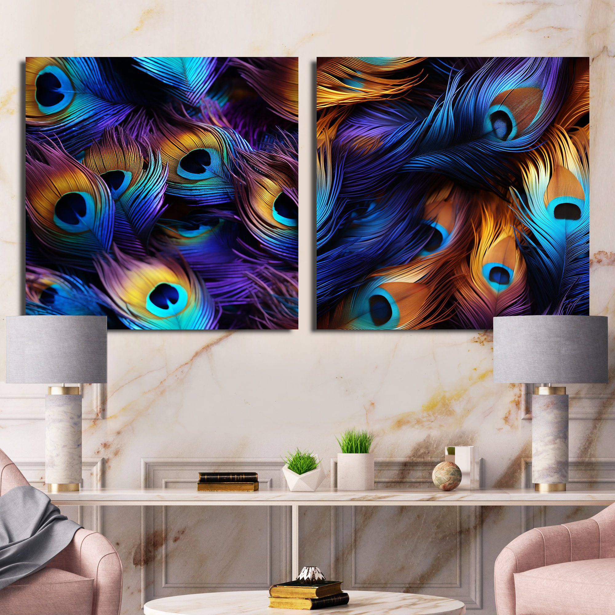 Dakota Fields Blue And Pruple Vibrant Peacock Feather - Animals Peacock ...