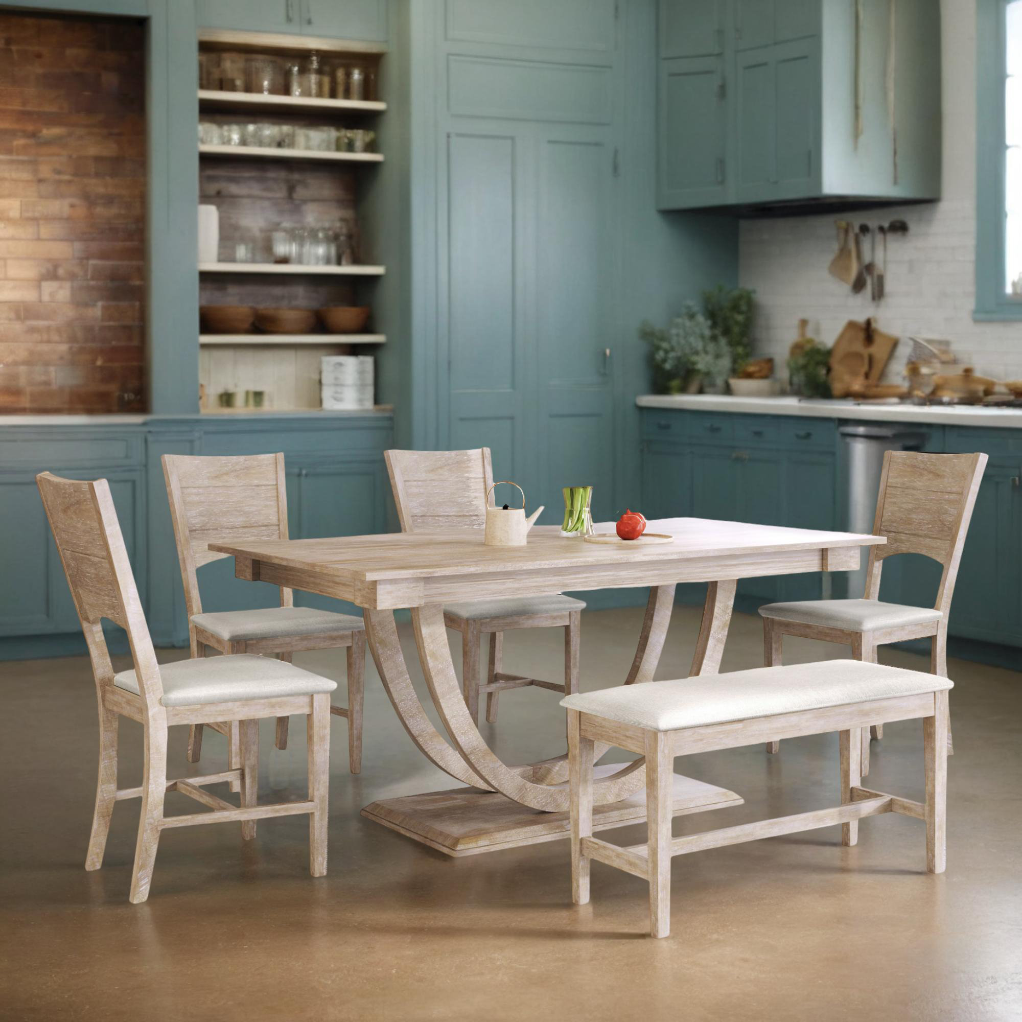 Lark Manor™ Elona 6 - Piece Pedestal Dining Set | Wayfair