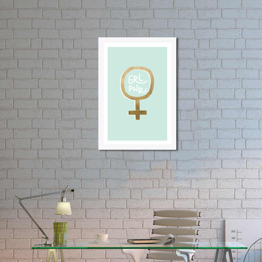 Oliver Gal Prints Feminist Movement Girl Power Sign - Picture Frame ...