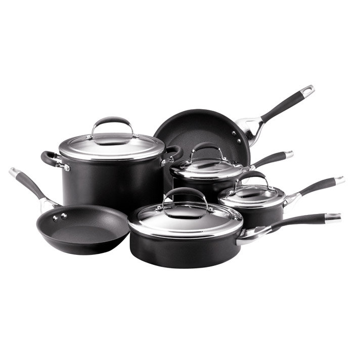 Circulon Elite Hard Anodized Nonstick 10-Piece Cookware Set & Reviews ...