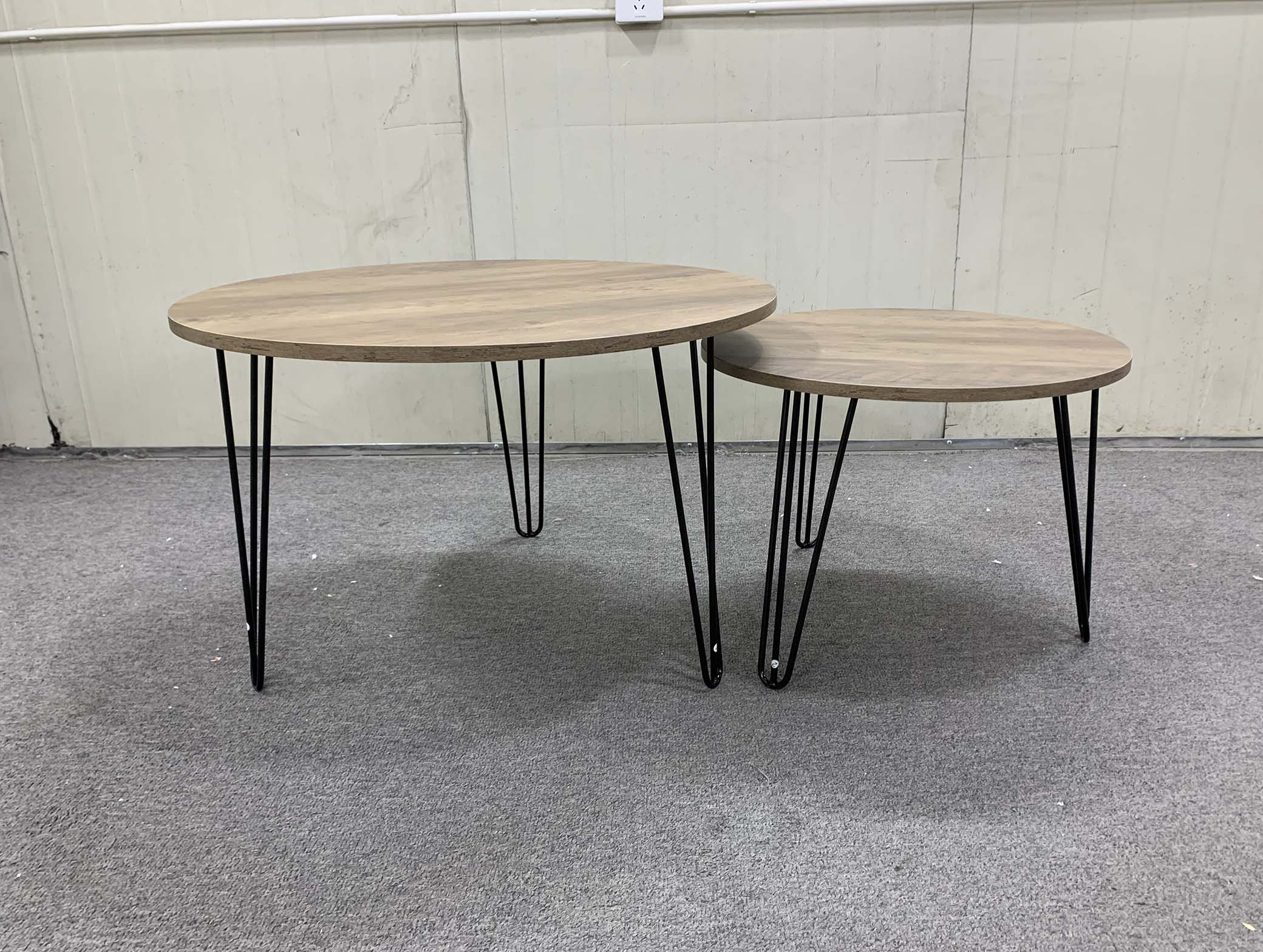 17 Stories 27.56'' Round Nesting Coffee Table Set of 2, Circular ...