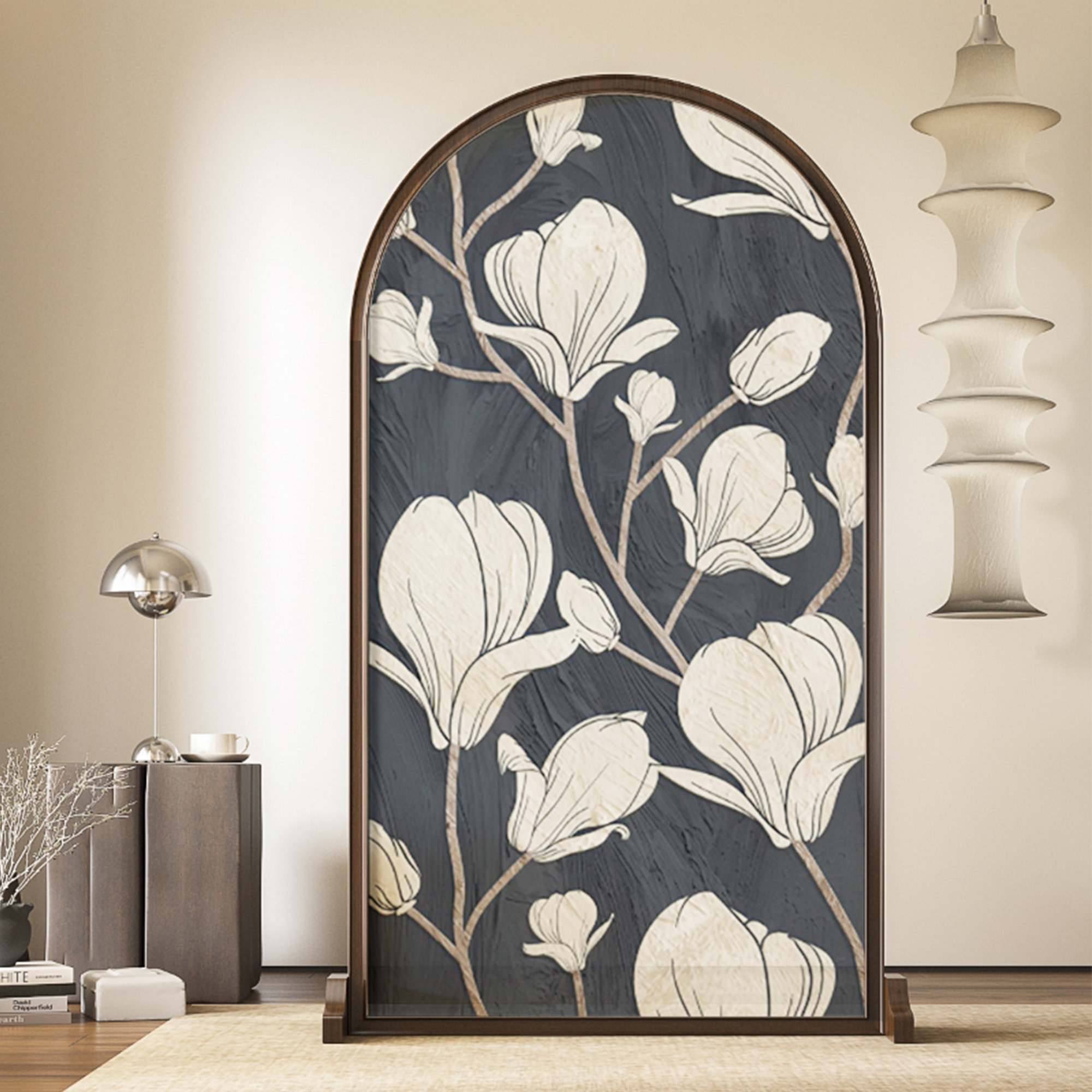 Red Barrel Studio® Floral Texture Wooden Divider | Wayfair
