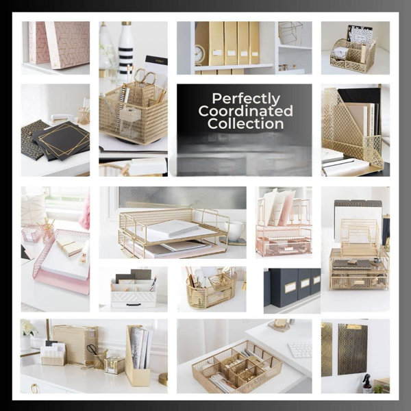 Mercer41 Decorative Foldable Magazine Storage Boxes For Desk - Set Of 4 ...