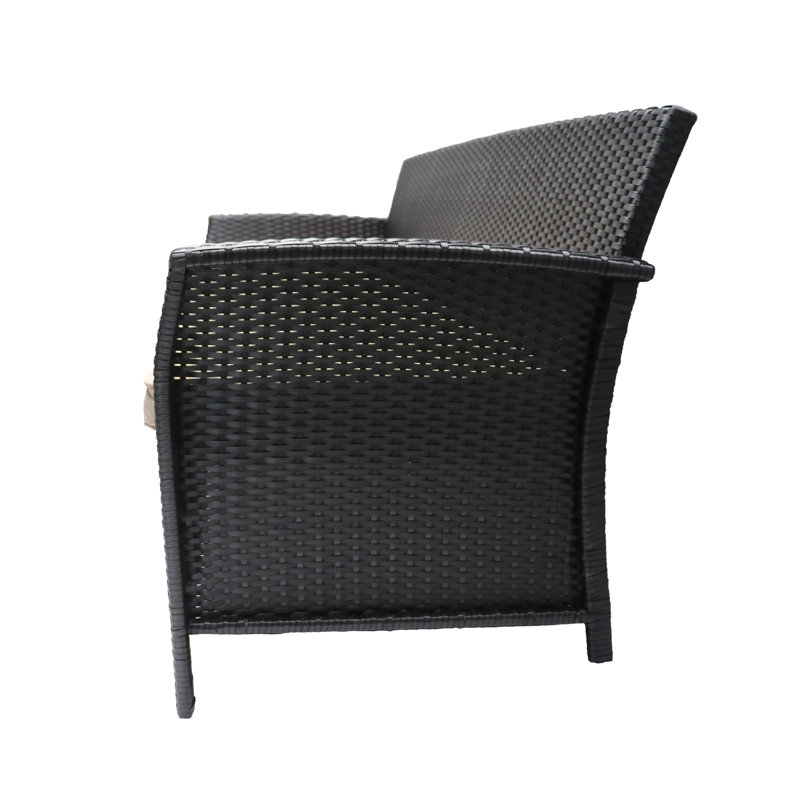 Red Barrel Studio® Neufer 73.25'' Wicker Outdoor Patio Sofa & Reviews ...