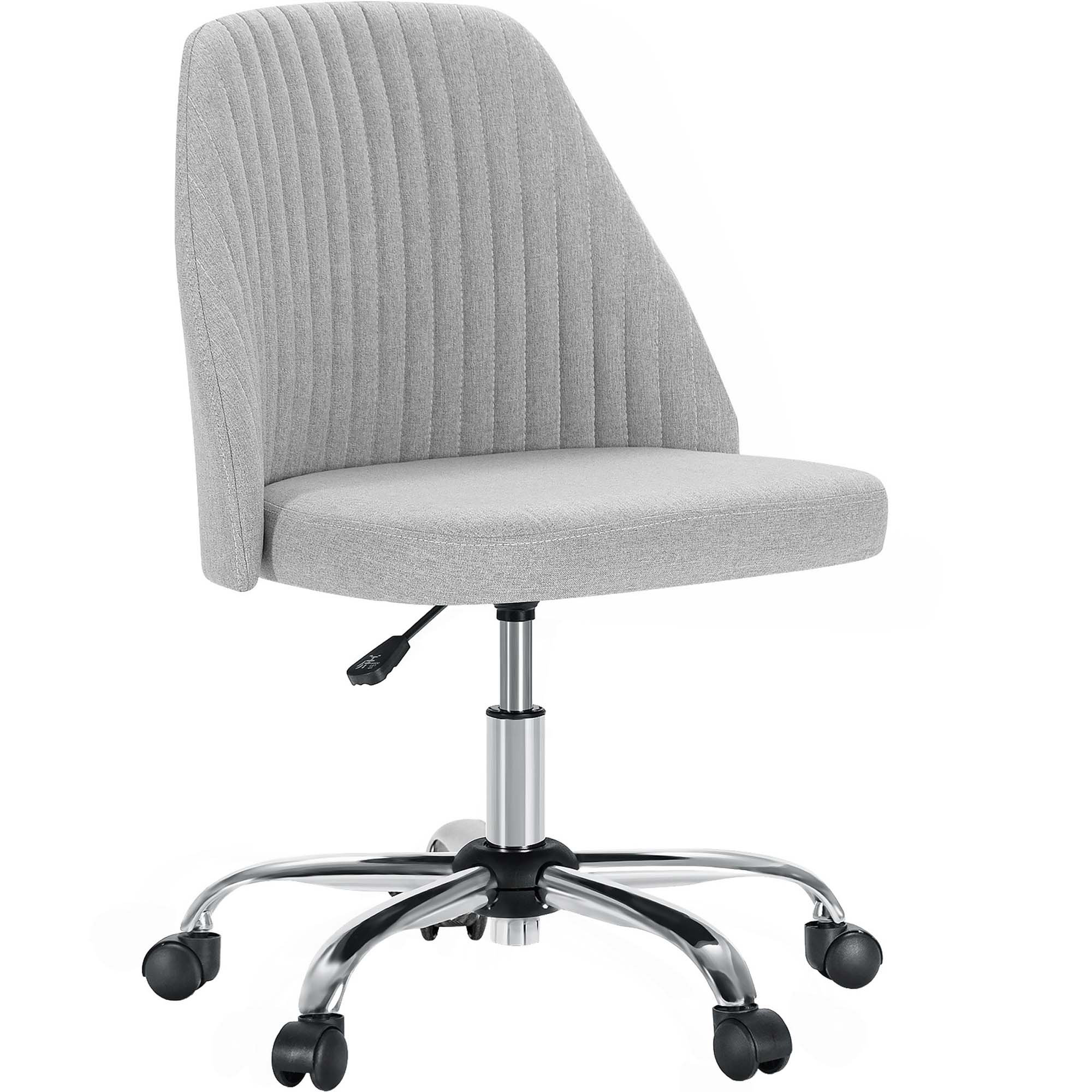 Wrought Studio™ Armless Home Office Desk Chair with Wheels Adjustable ...