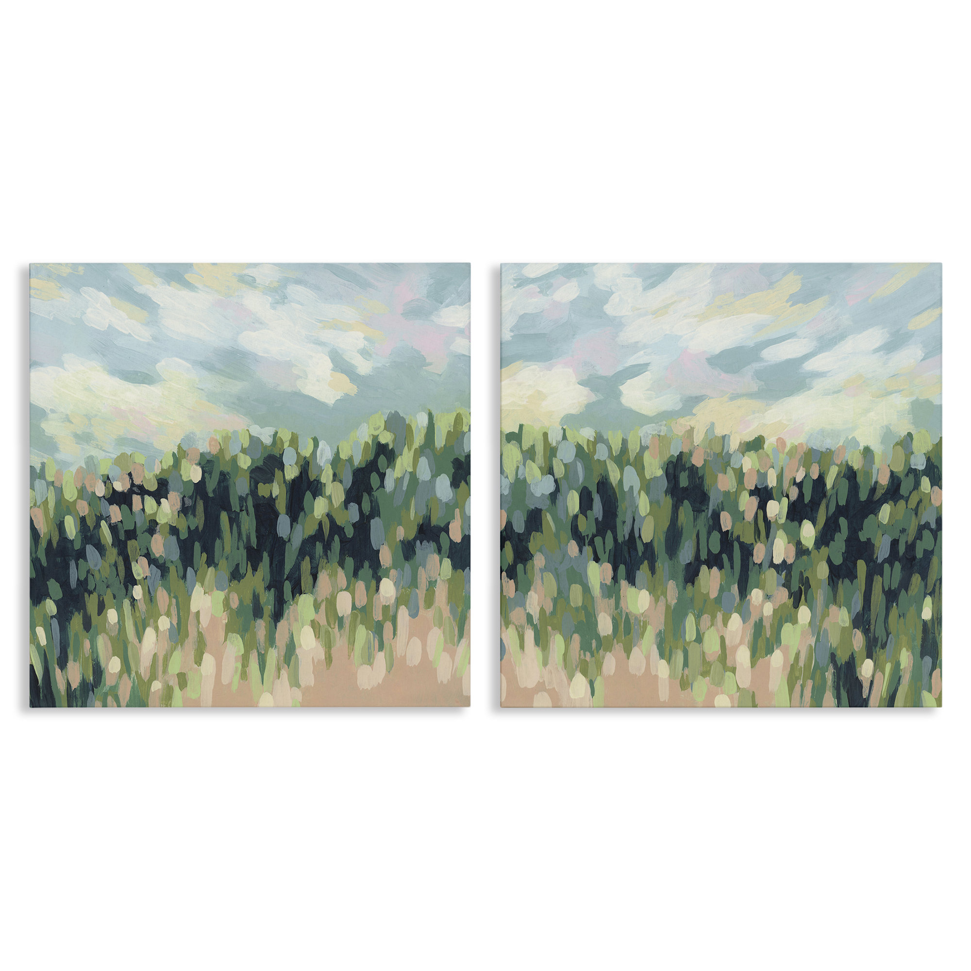 Red Barrel Studio® Abstract Tall Wheat Grass Field 2 PC Canvas Wall Art ...