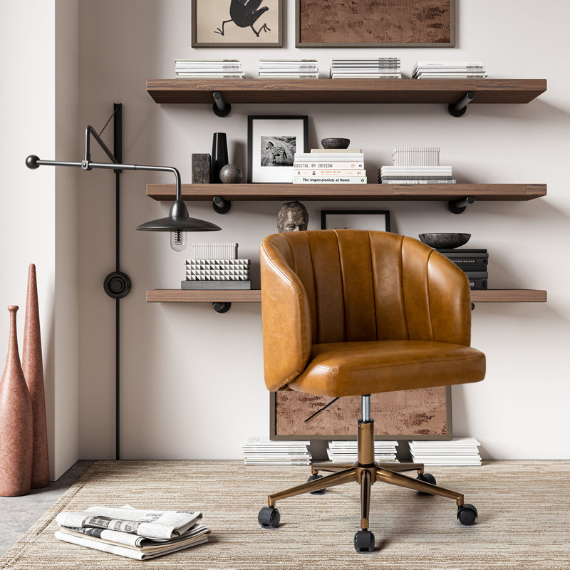 Willa Arlo™ Interiors Shelburne Leather Upholstered Task Chair ...