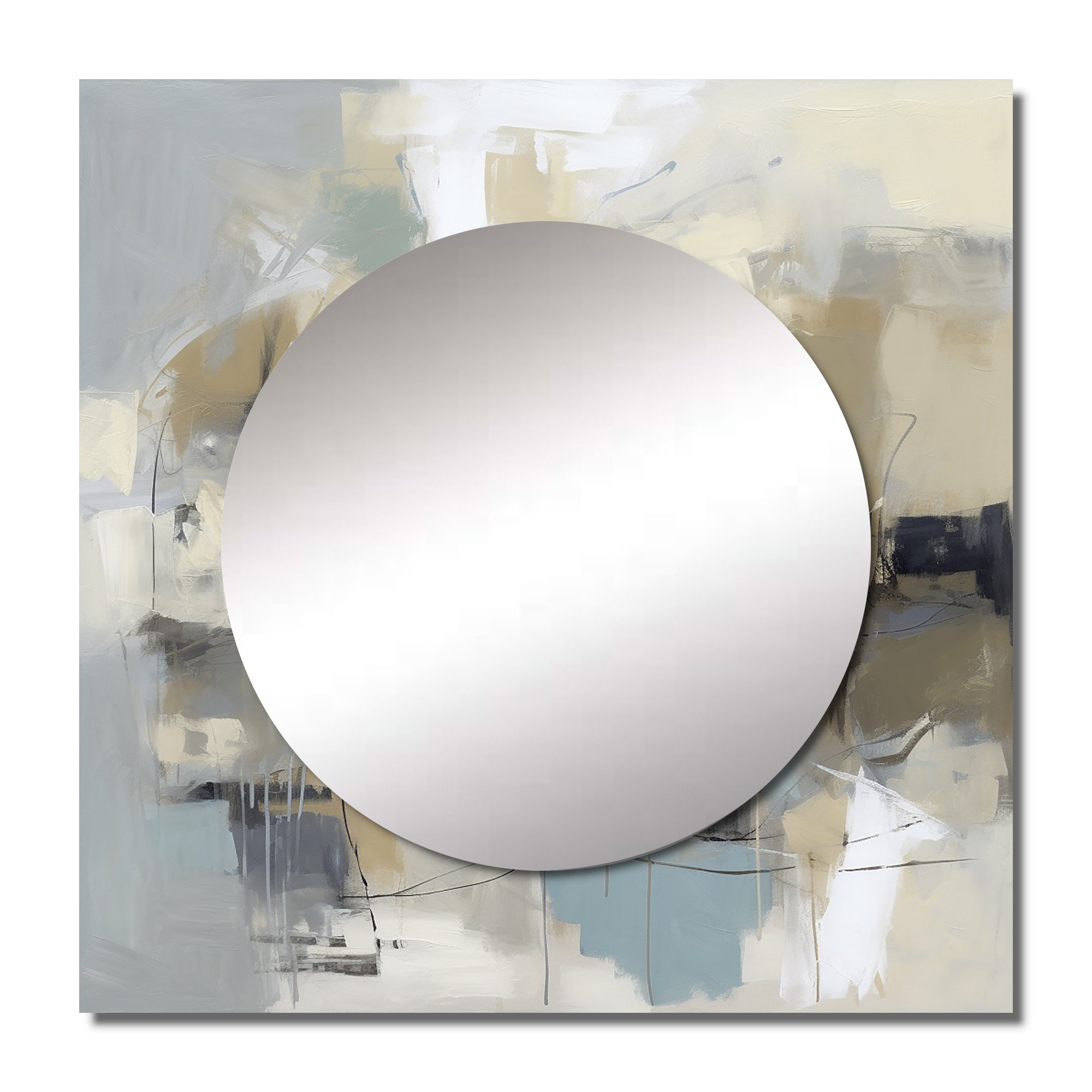 East Urban Home Quineisha - Abstract Square Living Room Wall Mirror Art ...