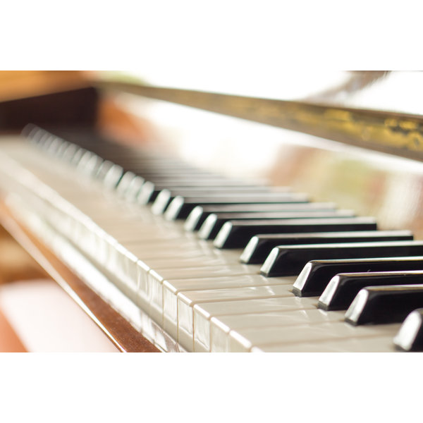 Ebern Designs Keyboard of Piano - Wrapped Canvas Photograph | Wayfair