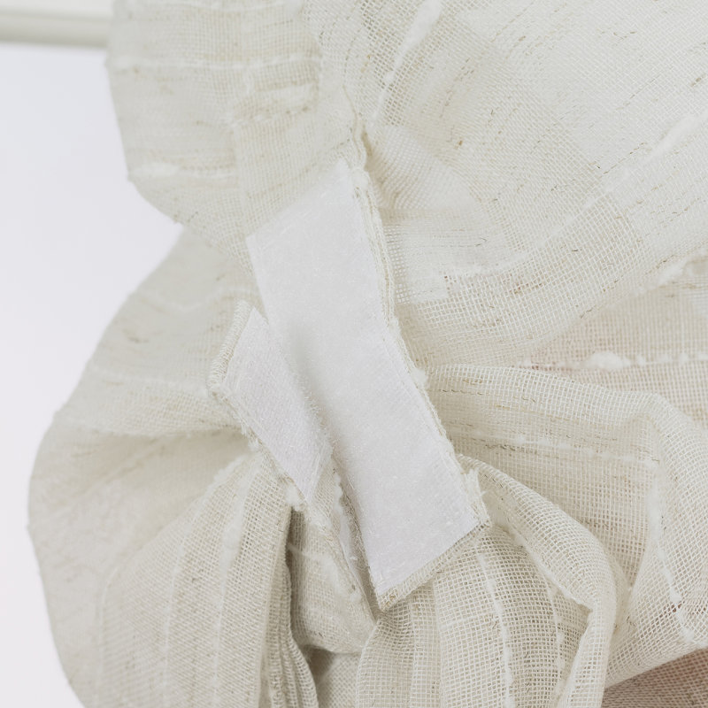 Ebern Designs Delfina Slub Stripe Semi-Sheer Rod Pocket Window Tie-up ...