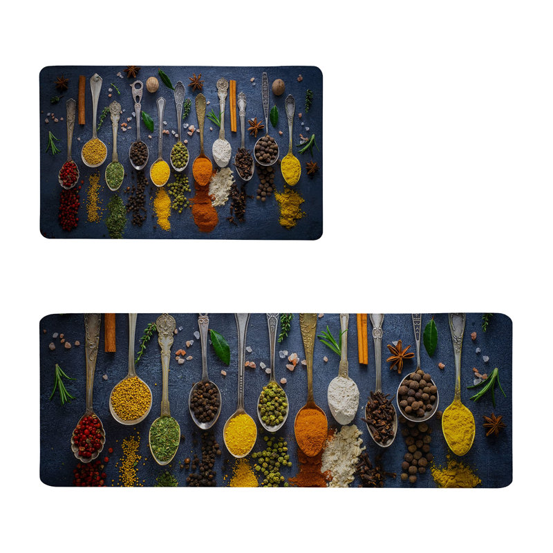 Hokku Designs Spice Cooking Kitchen Mat Set 2 Pieces | Wayfair