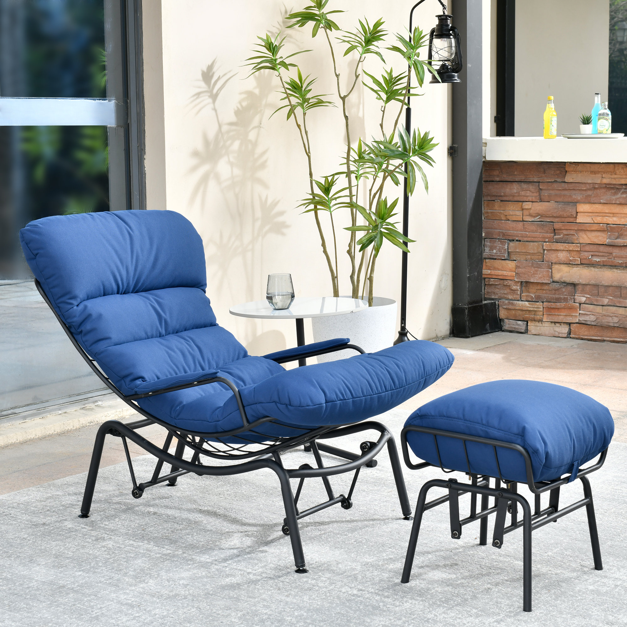 Latitude Run® Kensli Metal Outdoor Rocking Chair | Wayfair
