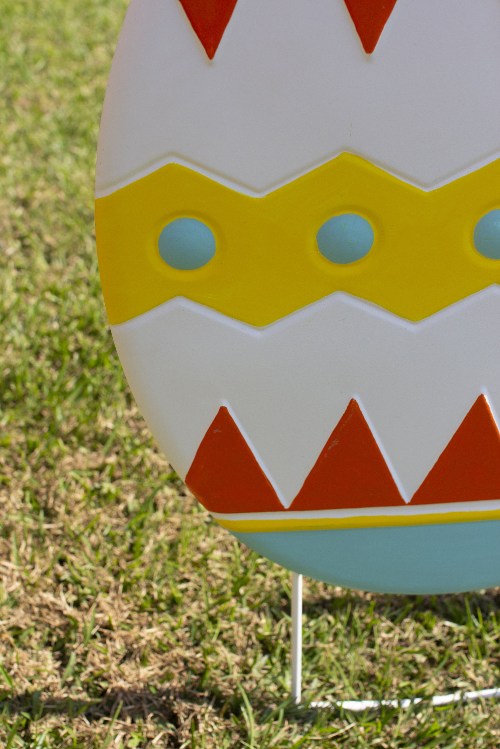The Holiday Aisle® SET OF THREE PAINTED METAL EASTER EGG YARD ART | Wayfair