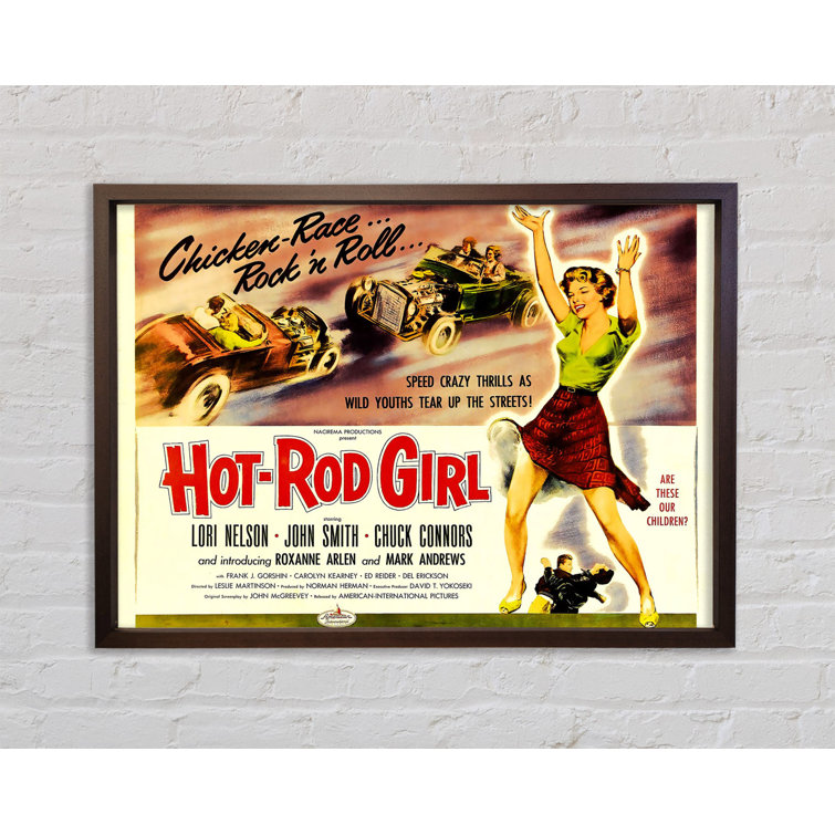 Bright Star Hot Rod Girl Poster 2 - Single Picture Frame Art Prints on ...