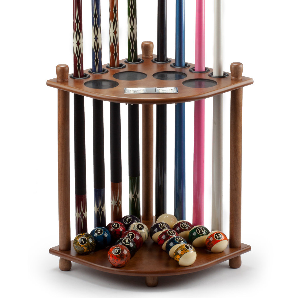 GSE Games & Sports Expert GSE Wooden 8 Corner Style Pool Cue Rack with ...