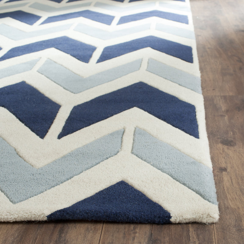 George Oliver Deedie Hand Tufted Wool Chevron Rug & Reviews | Wayfair