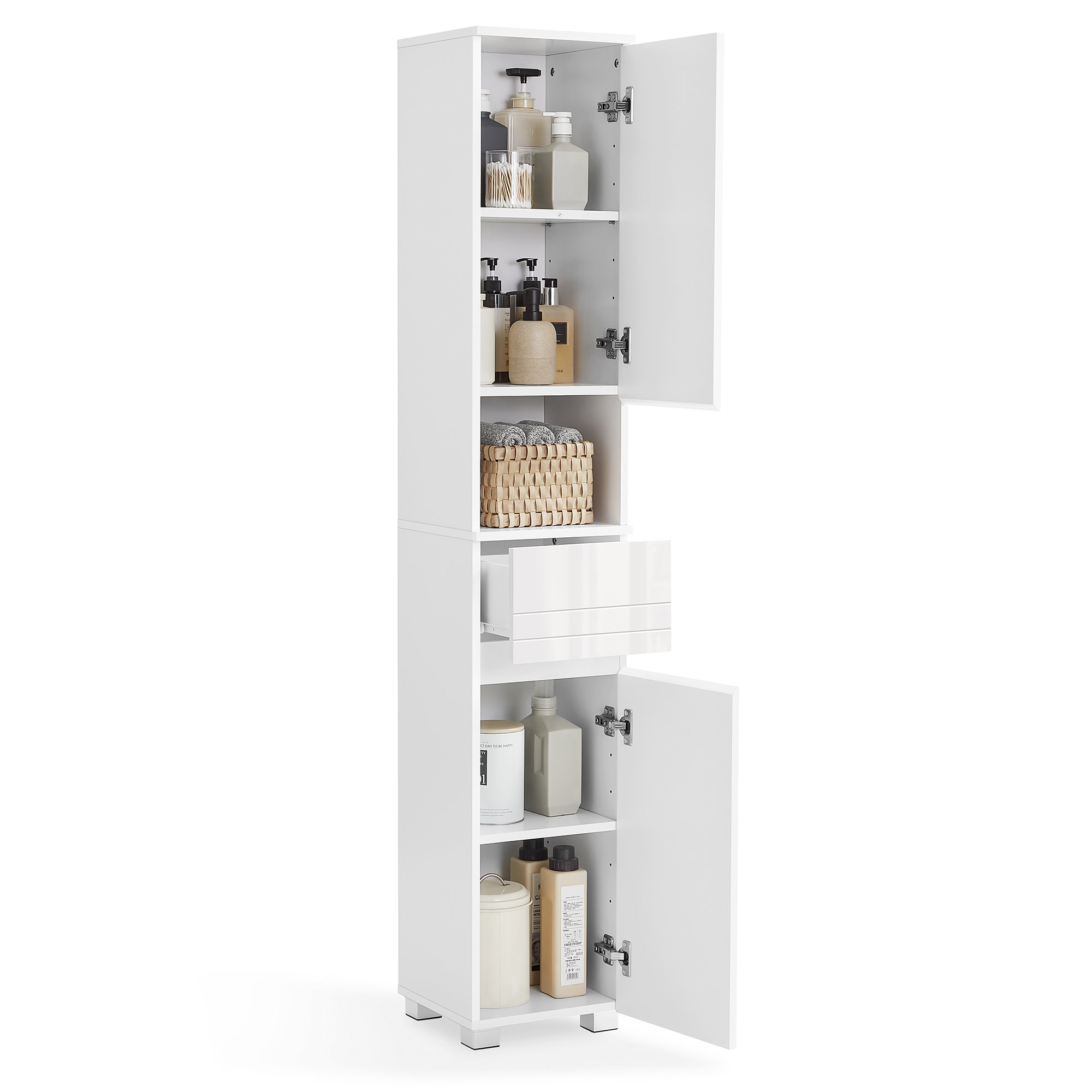 Latitude Run® Tall Bathroom Cabinet, Slim Storage Cabinet, Narrow ...