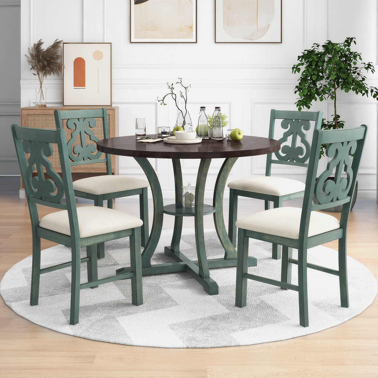 Alcott Hill Round Dining Table Set Round Kitchen Table Set Round Dining ...