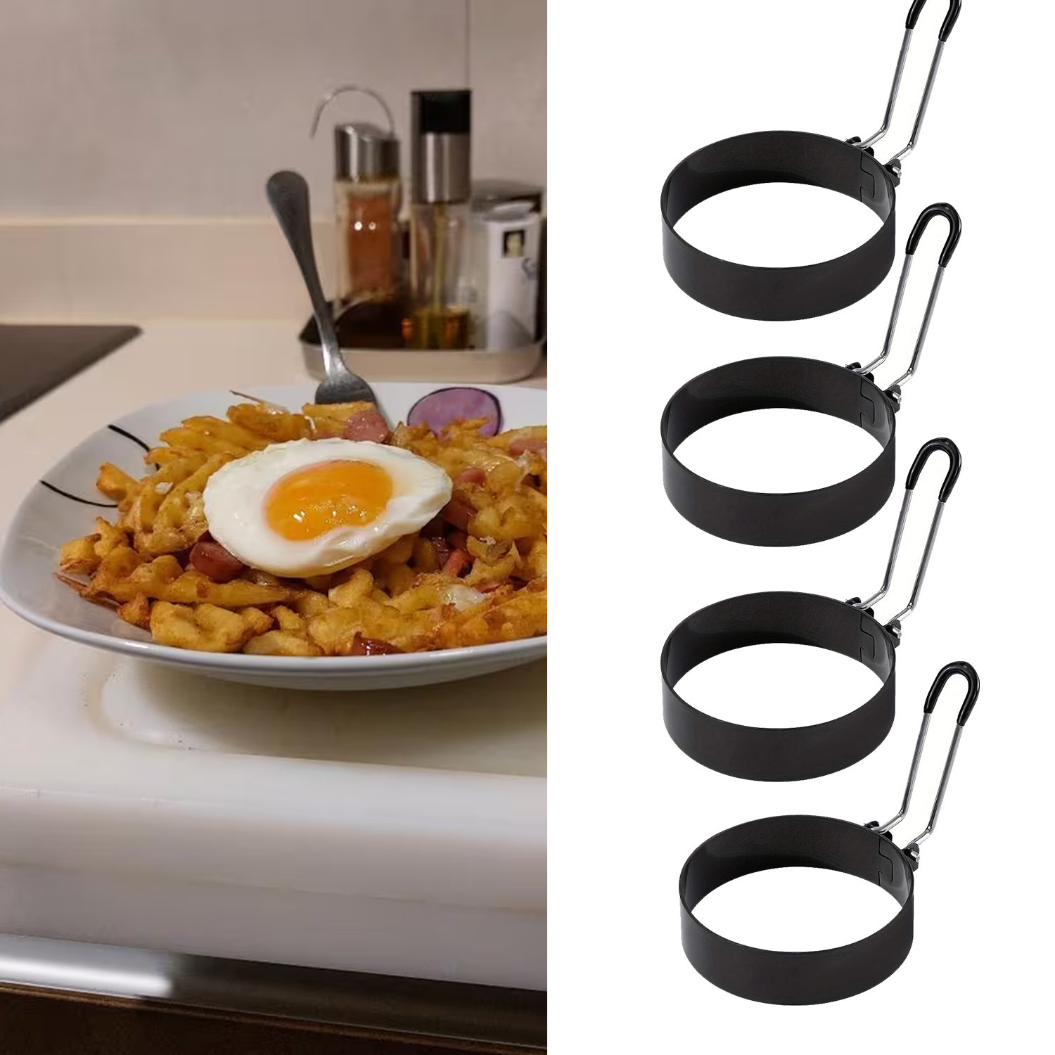 EFPerfect 4-Piece Egg & Omelet Breakfast Kit,Egg Ring | Wayfair