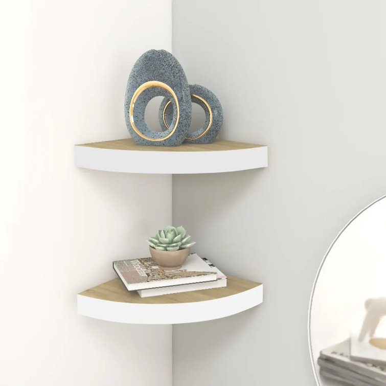 Ebern Designs Braily 2 Piece Triangle Corner Shelf | Wayfair.co.uk