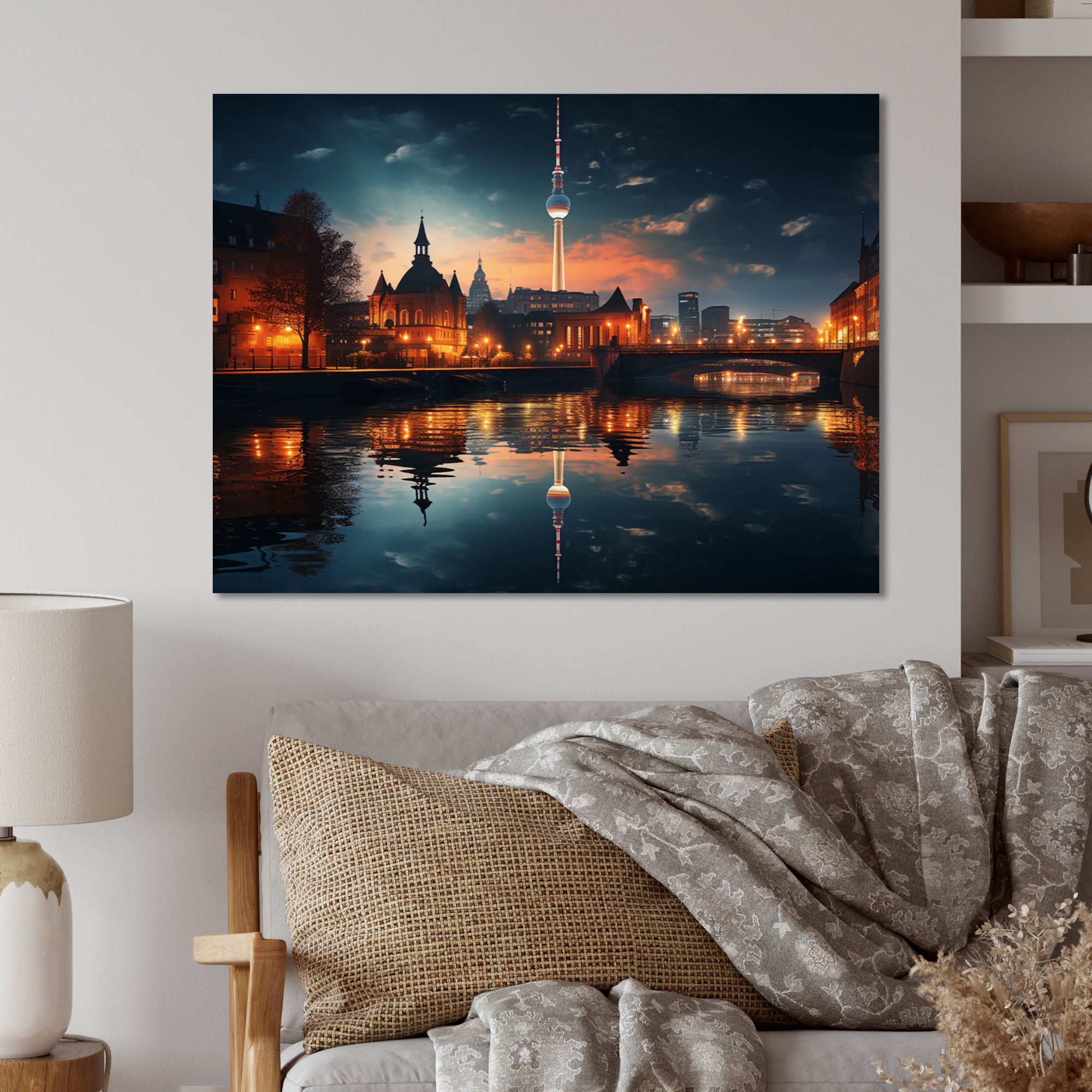 Latitude Run® Berlin Beautiful Cityscape Spot II - Berlin Print on ...