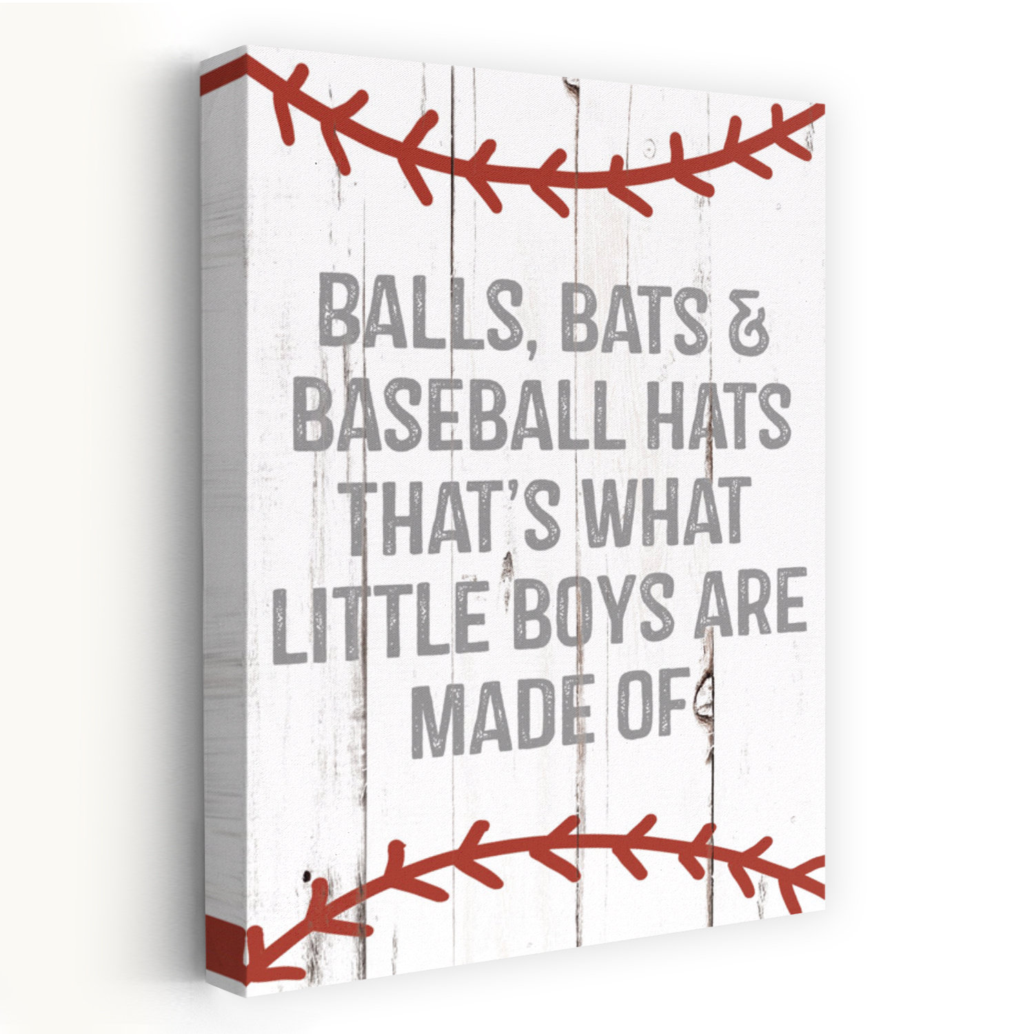 Ophelia & Co. Boys And Baseball Contemporary Bat Art | Wayfair