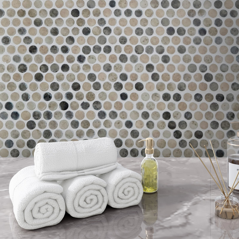 Sunwings Carrelage mosaïque auto-adhésif en pierre naturelle 10,5 "x 11 ...