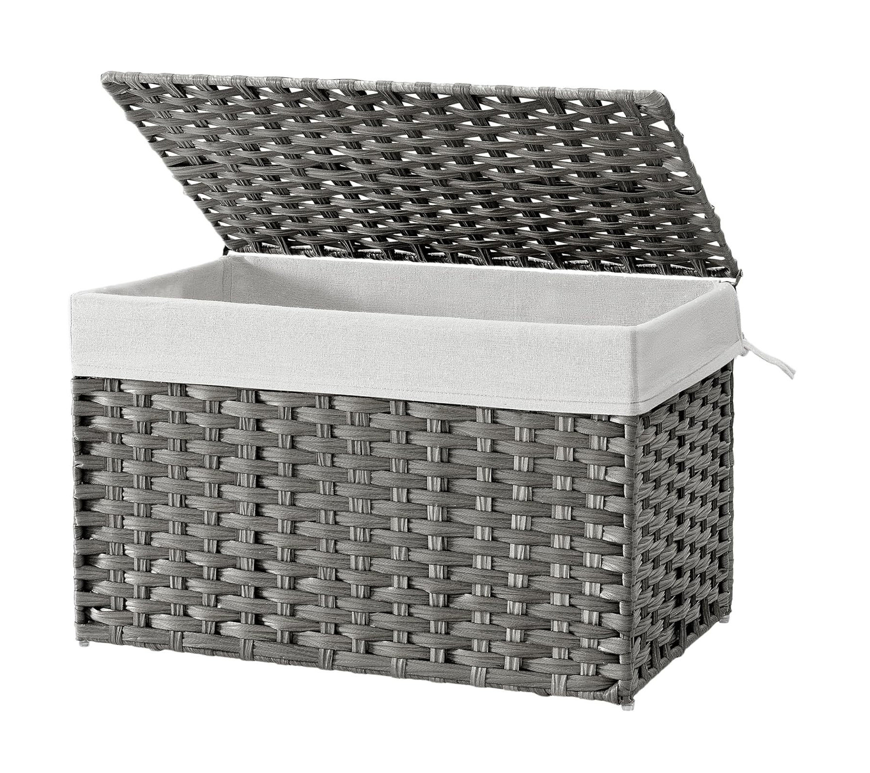 BUMEET Grey 27.7 Gallon Storage Basket with Lid - Wayfair Canada
