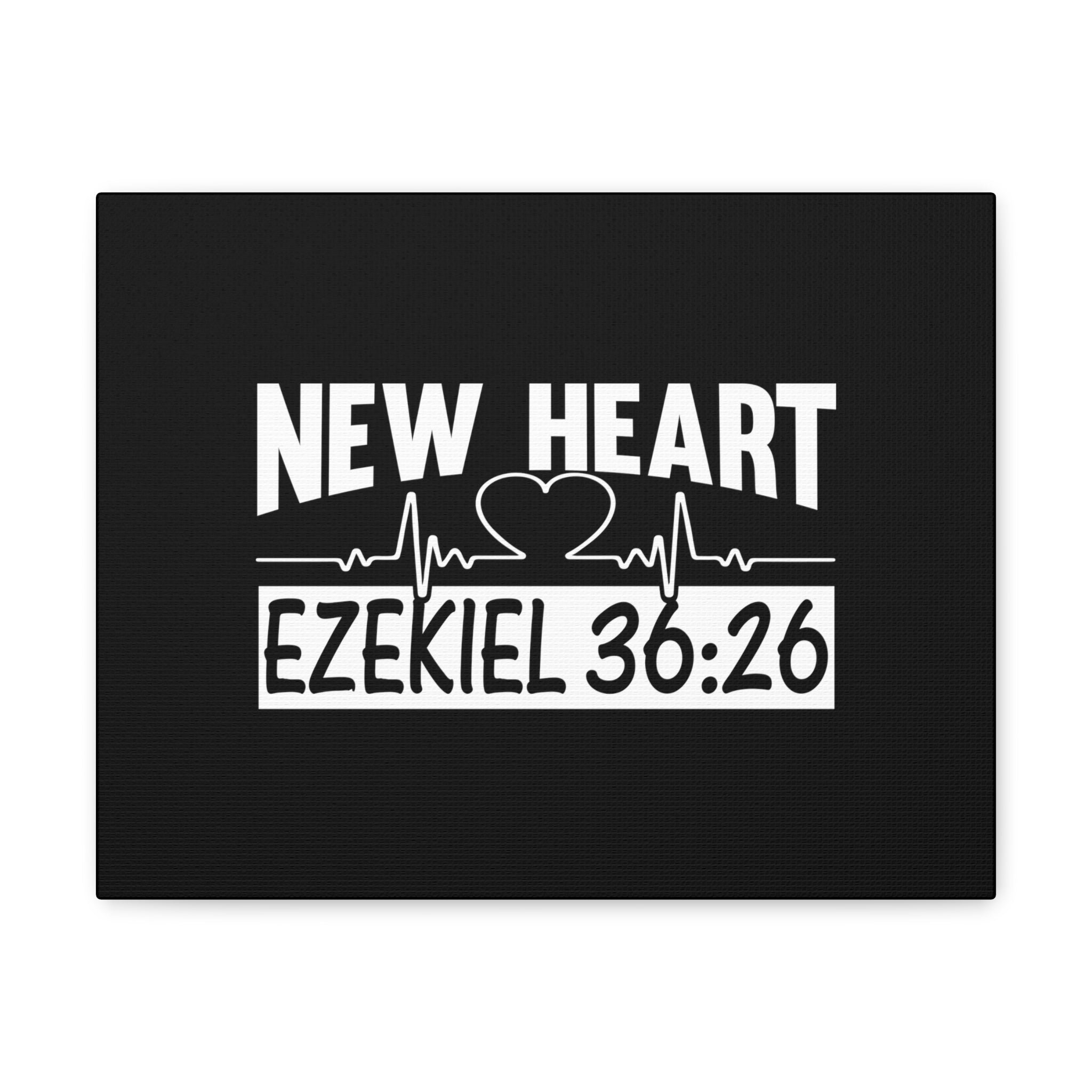 Trinx Ezekiel 36:26 New Heart Bible Verse Canvas Christian Wall Art ...