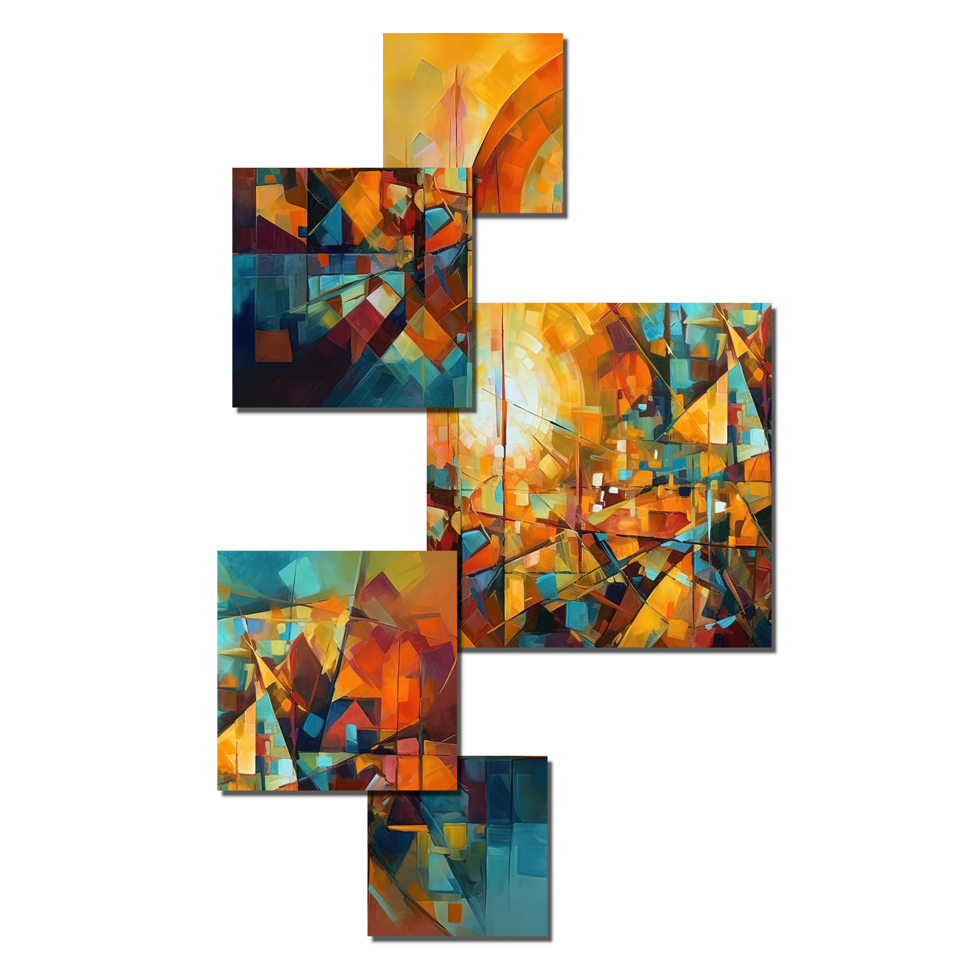 Orren Ellis Abstracting The Cubist Form I - Abstract Cubism Metal Wall ...