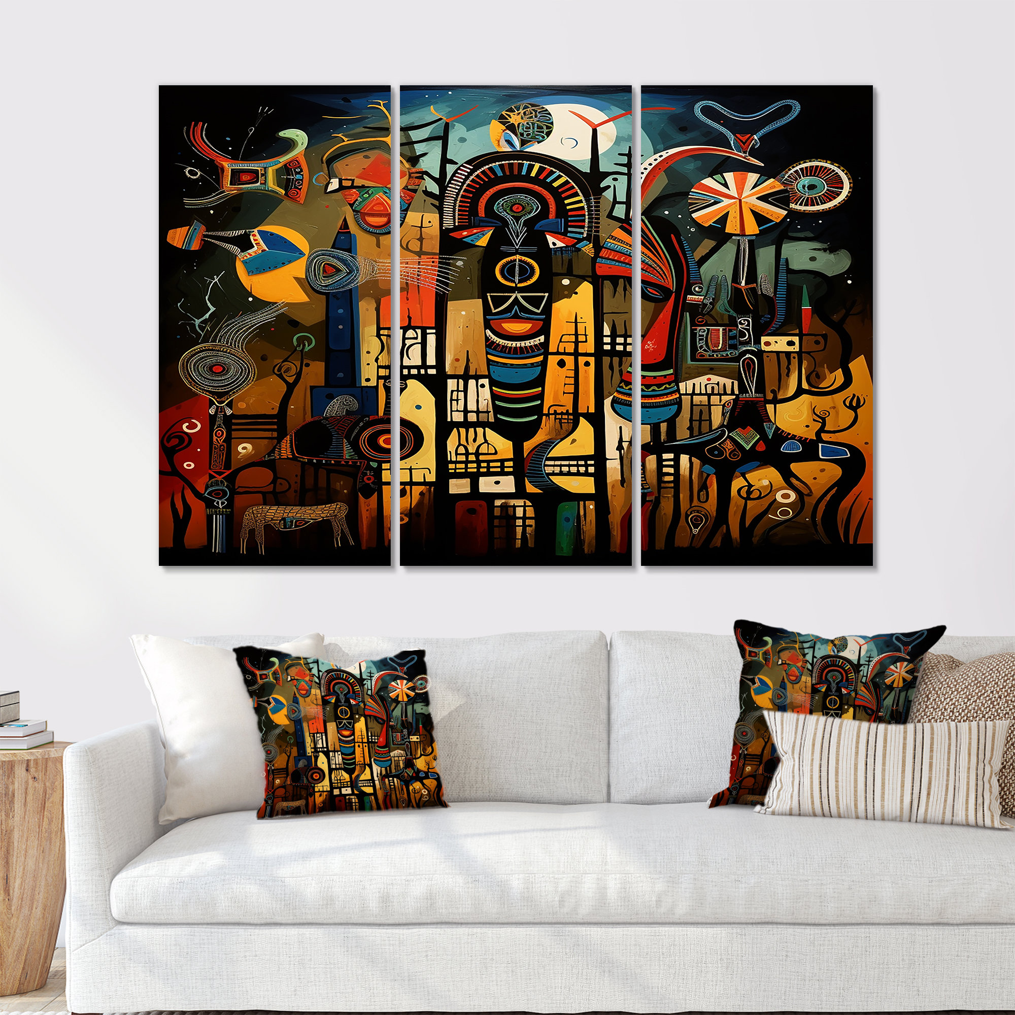 Ivy Bronx Abstract Sub-Saharan Landscape - African Wall Art Set | Wayfair
