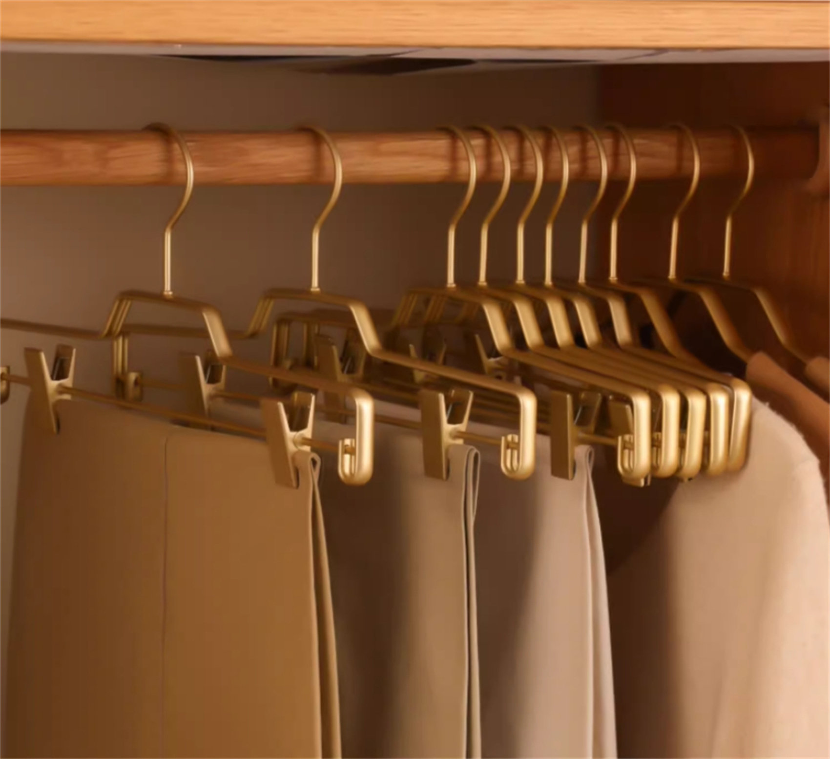 Rebrilliant Nyella Metal Non-Slip Hangers With Clips | Wayfair