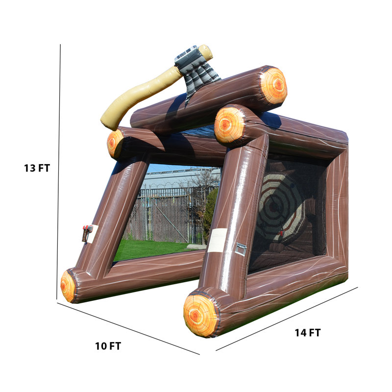 XJUMP Axe Throwing Target Game Inflatable (with Blower And Foam Axes ...