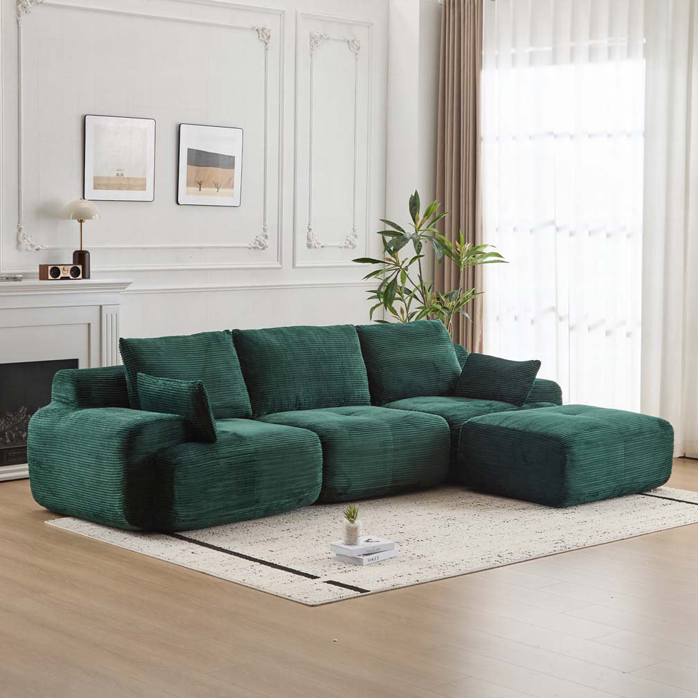 Ivy Bronx Corduroy Fabric Memory Foam Compressed Sofa - Wayfair Canada