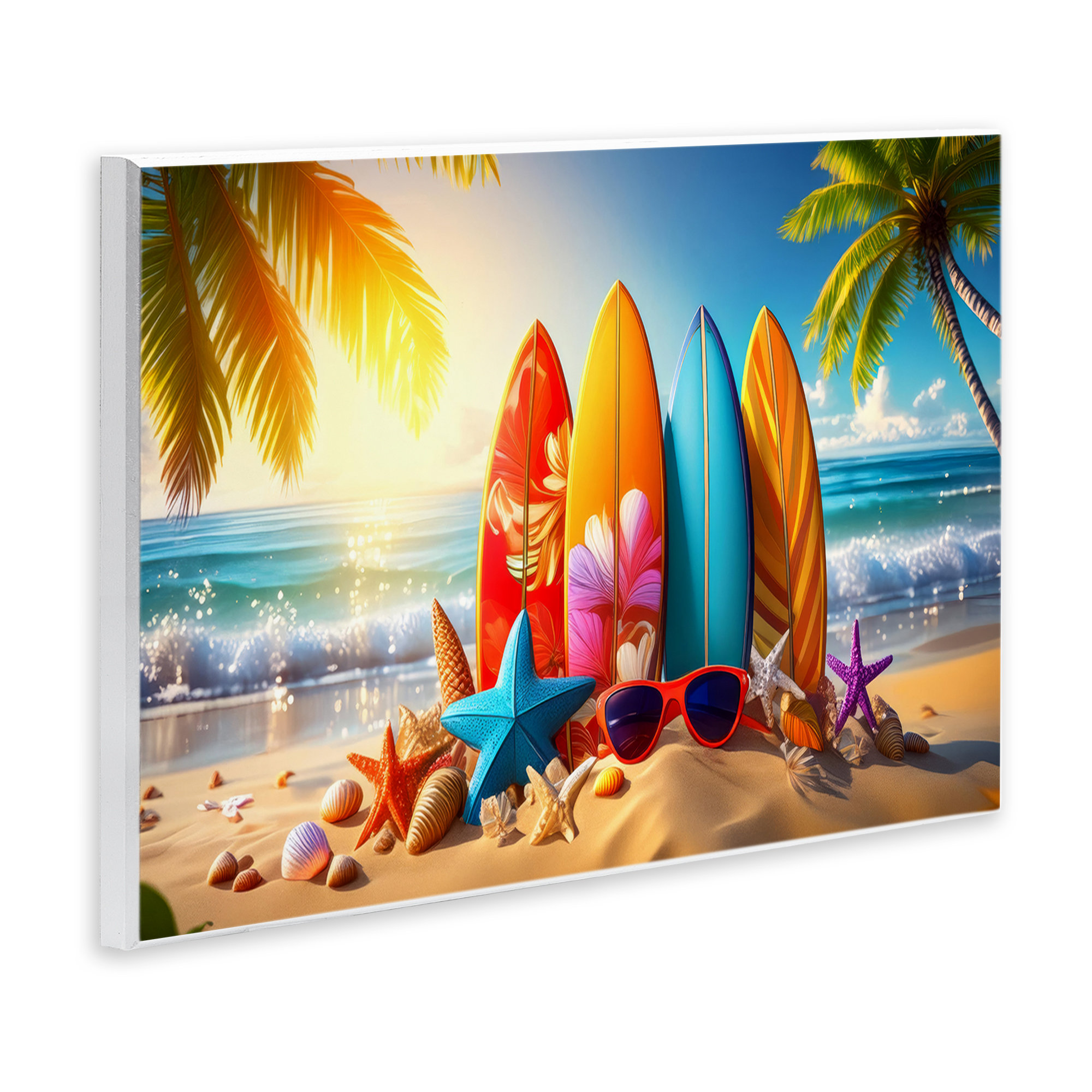 Highland Dunes Tropical Surf & Turf Wall Plaque Art by Alina Georgescu ...