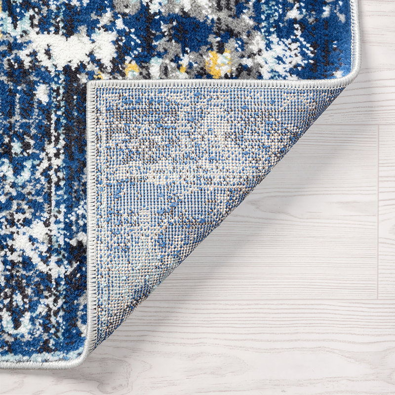 Bungalow Rose Oriental Cream/Blue/Yellow Area Rug | Wayfair