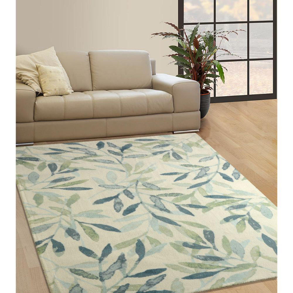 Latitude Run® Glenmore Floral Tufted Green/Beige Area Rug & Reviews ...