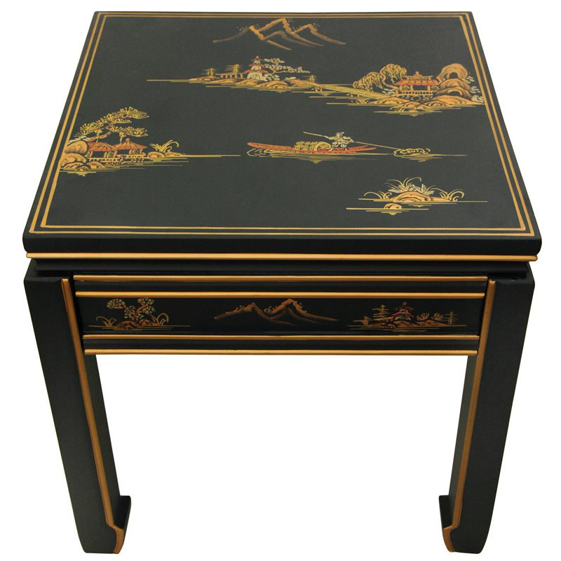 Oriental Furniture Ming End Table & Reviews | Wayfair