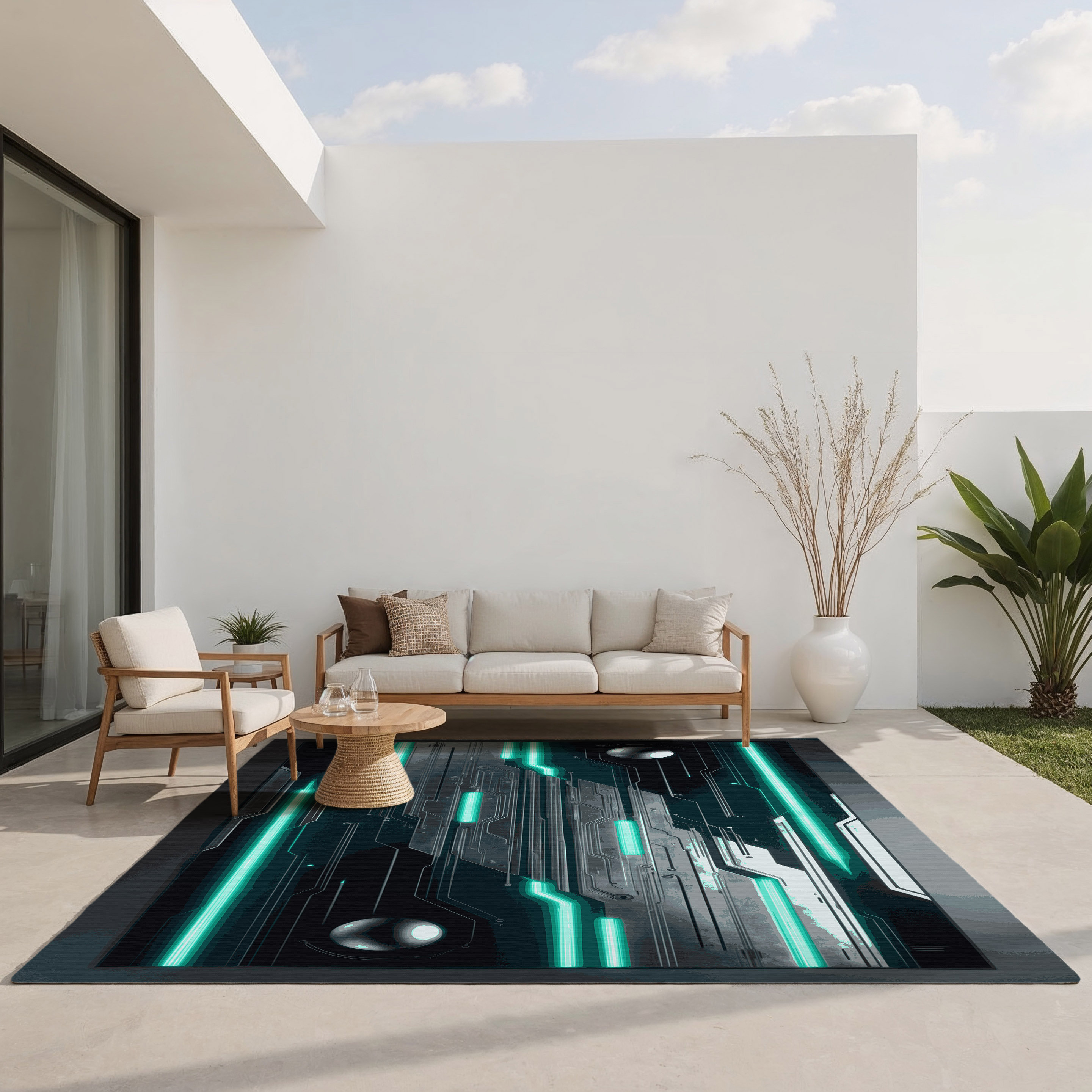 Wrought Studio Void Cluster Indoor And Outdoor Area Rug - Wayfair Canada